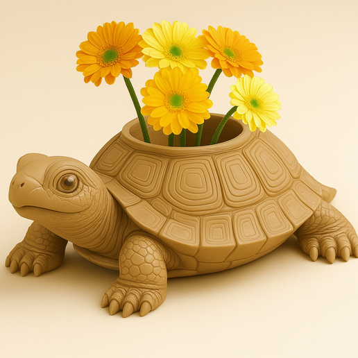 🐢 Turtle Planter STL – 3D Printed Tortoise Flower Pot for Cute Home ...