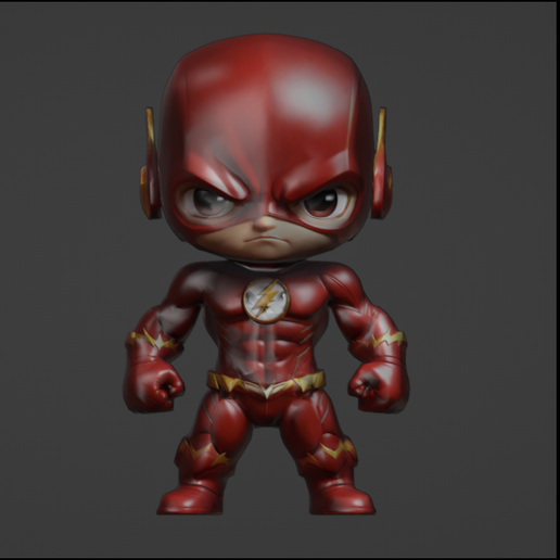 🎬 Flash chibi style・Free STL File for 3D printing・Cults