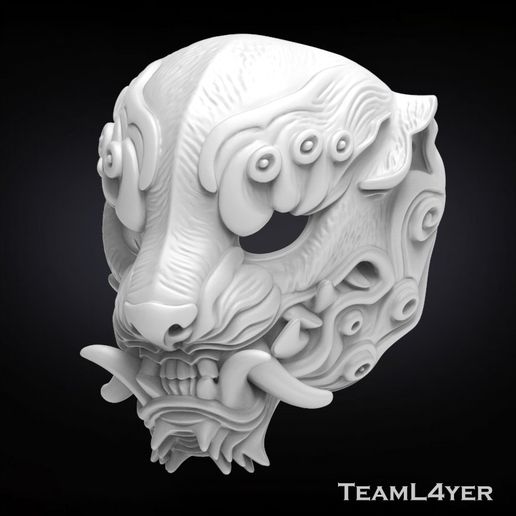 🐅 Sentinel Tiger Mask・ OBJ File for 3D printing・Cults