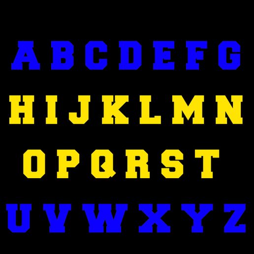 🎒 Boca Juniors Alphabet - Letters・ 3D File for 3D printing・Cults