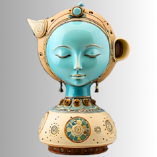 👤 Futuristic Ceramic Humanoid Bust・Archivo STL para Impresión 3D・Cults