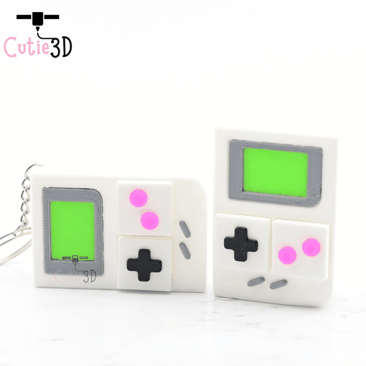👦 Cutie3D Retro Nintendo Game Boy Keycap Fidget Clicker Keychain - Cute ...
