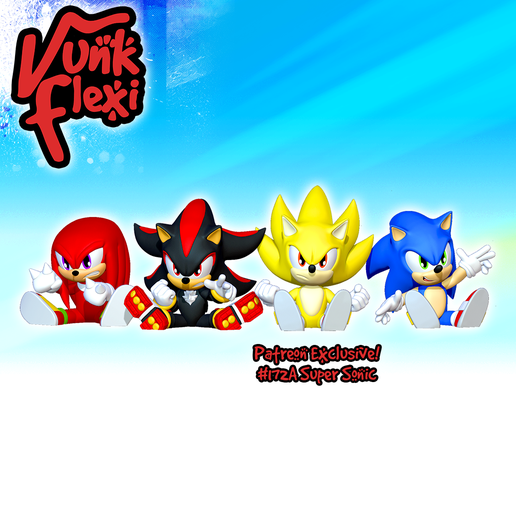 🦔 Sonic the Hedgehog Sonic MultiColor Flexi Print-In-Place + figure ...
