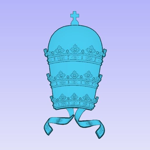 🎩 Papal Hat・ STL File for CNC machining - Laser cutting・Cults