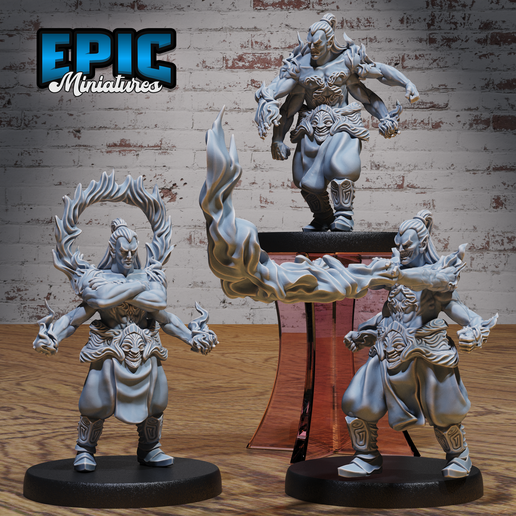 3D file Rage Demon Asura Set ‧ DnD Miniature ‧ Tabletop Miniatures ...