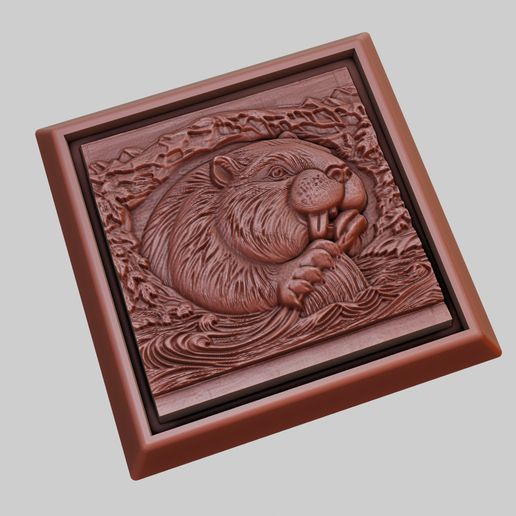 3D file Beaver Animal 3D Model for CNC Router Laser & 3D Printer 🦫 ・3D ...