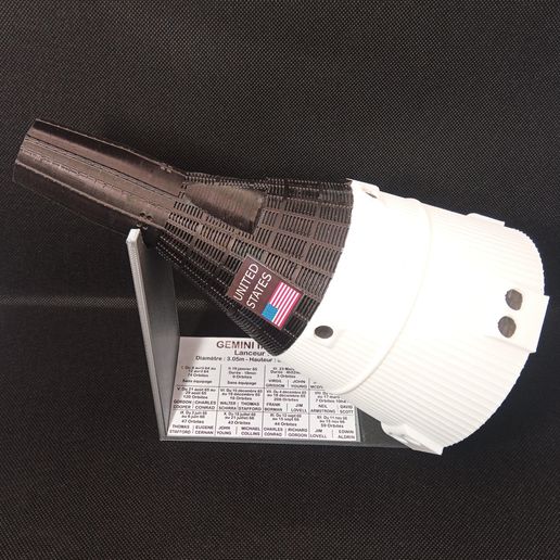 ♊ Gemini capsule 1/25th scale・ 3D File for ・Cults