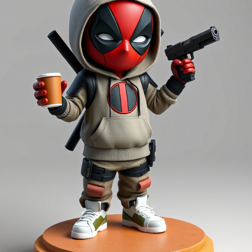 🧑‍🎨 Deadpool Chibi - Urban Style・ STL File for 3D printing・Cults