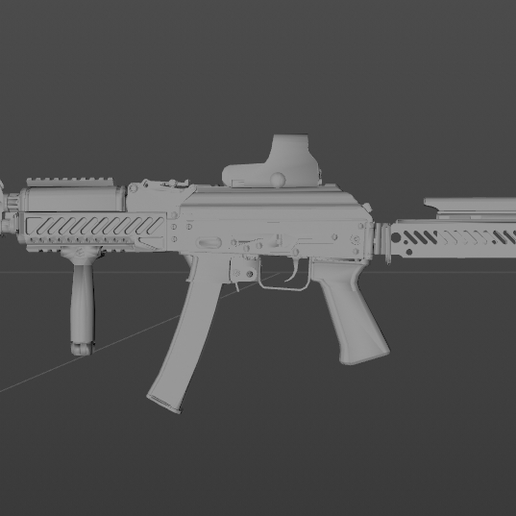 OBJ file Russian PP-19 Vityaz submachine gun 🔫 ・Model to download and ...