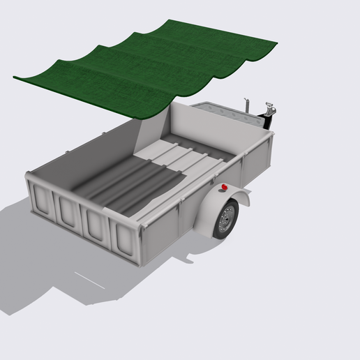 📦 Box trailer with storage box Diorama・ STL File for 3D printing・Cults