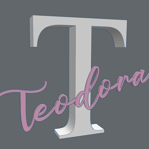 STL file Name Teodora / Letter T / Buchstabe T 🗿 ・Template to download ...