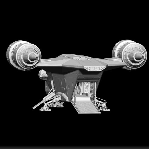 STL file Razor Crest Assault Ship 3D Print Model - M-111 Star Wars STL ...