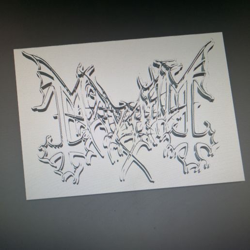 🇳🇴 mayhem logo with plate blackmetal logo norway・Free STL File for 3D ...