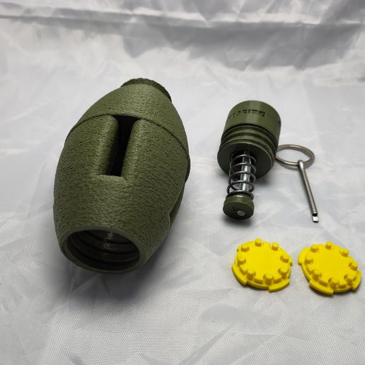 STL file Airsoft Grenade Impact Cap Grenade American M26 Style Low ...