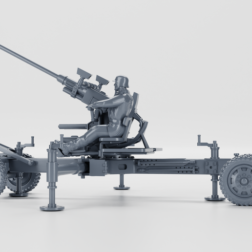 🔫 AA gun Bofors 40mm Flak 28 (Sweden+Germany, WW2)・ 3D File for 3D ...