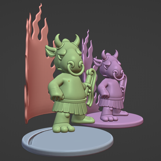 👧 Chibi Bulrog Munchkin board game・Free STL File for 3D printing・Cults