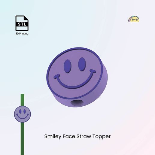 🍽️ Smiley Face Straw Topper, Happy Straw Charm for Stanley Cup Tumblers ...