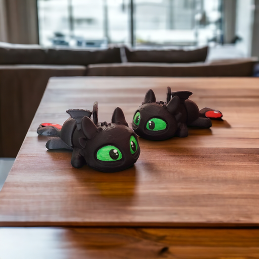 🗝️ Flexi Articulating Toothless ( KeyChain Included )・ 3D File for 3D ...