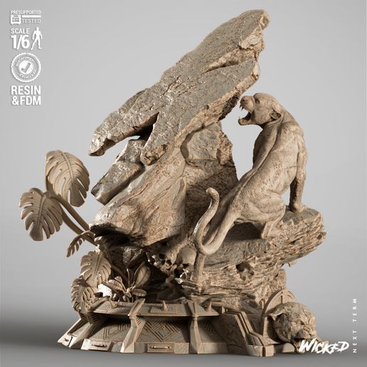 🗿 WICKED MARVEL BLACK PANTHER AND PREDATOR DIORAMA: TESTED AND READY ...