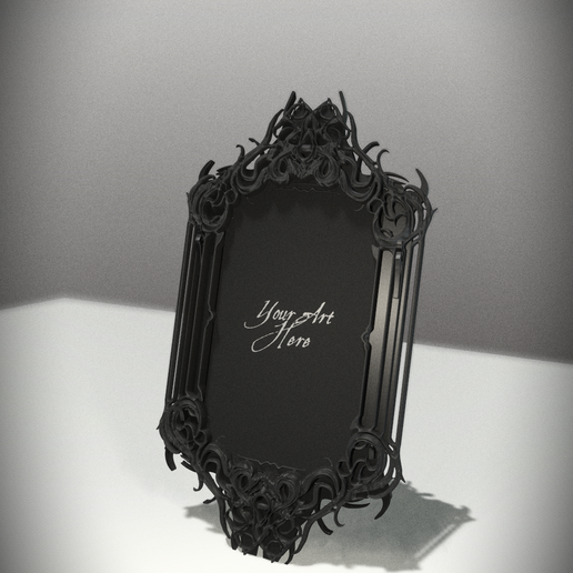 🖼️ Frame n21 gothic with stand・ 3D File for 3D printing・Cults