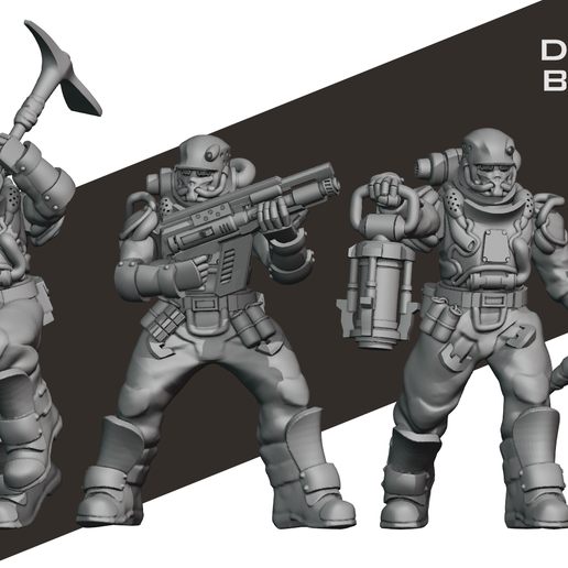 💂 DIGGERS BRIGADE BILDER・Free 3D File for ・Cults
