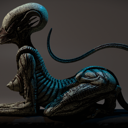 ♀️ Female Sphinx Alien・ STL File for 3D printing・Cults