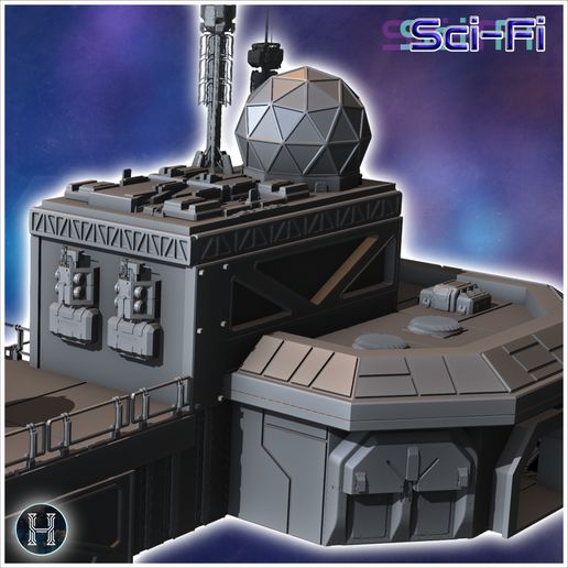 🔮 Futuristic complex with multiple interconnected structures and ...