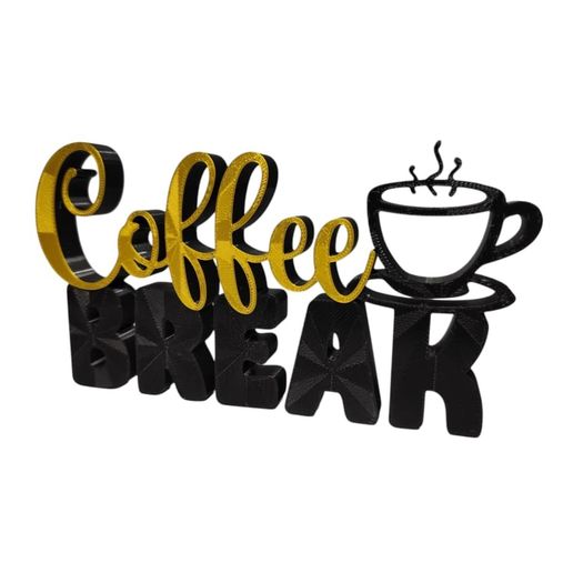 ☕ Decorative coffee sign・ STL File for 3D printing・Cults