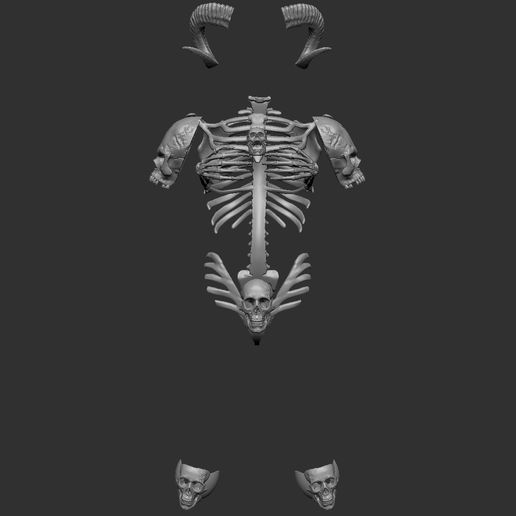 ♀️ Female Skeleton Armor・ STL File for 3D printing・Cults