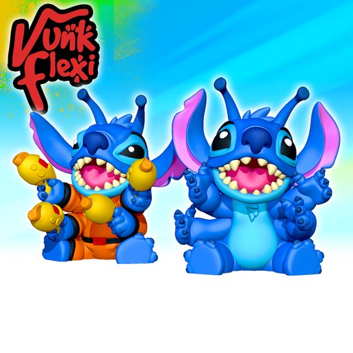 👽 Lilo and Stitch Alien Form Stitch MultiColor Flexi Print-In-Place ...