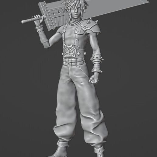 ☁️ Final Fantasy 7 - Main Cast・Free 3D File for ・Cults