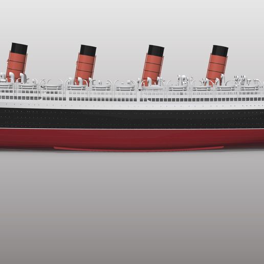 🌊 RMS AQUITANIA Cunard ocean liner model kit・ STL File for 3D printing ...