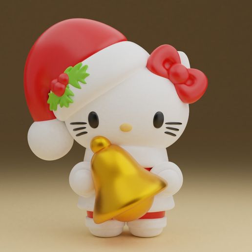 STL file Hello kitty Christmas 👋 ・3D printer model to download・Cults