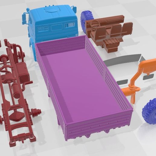 3D file Kamaz 4350 Mustang 2003 Printable Truck 🐎 ・Template to download ...