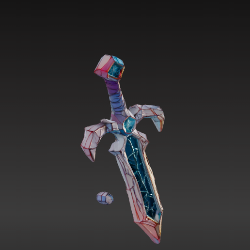 STL file Low-Poly Fantasy Sword 🗡️ ・3D printer design to download・Cults