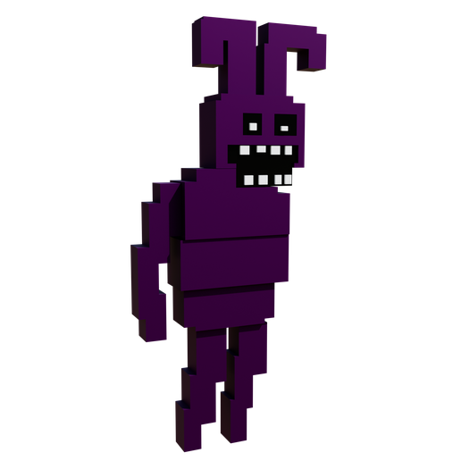 👾 SHADOW BONNIE 8-BIT / FNAF・Free STL File for 3D printing・Cults