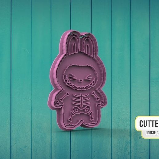 💀 Labubu Skeleton Costume Cookie Cutter・Archivo STL para Impresión 3D・Cults