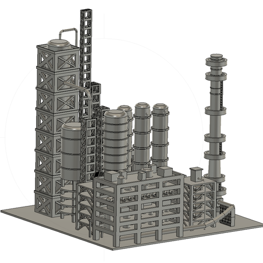🌆 Advanced Petrochemical Integrated Refinery 3d model・ STL File for 3D ...
