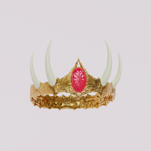 🤴 Demon King Crown/Tiara 3D Print STL・ STL File for 3D printing・Cults