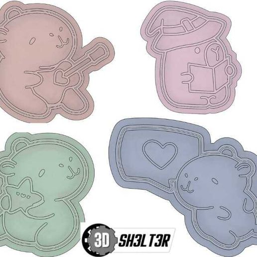 🍪 CAPYBARA COOKIE CUTTER, guitar, star, witch, Halloween, heart ...
