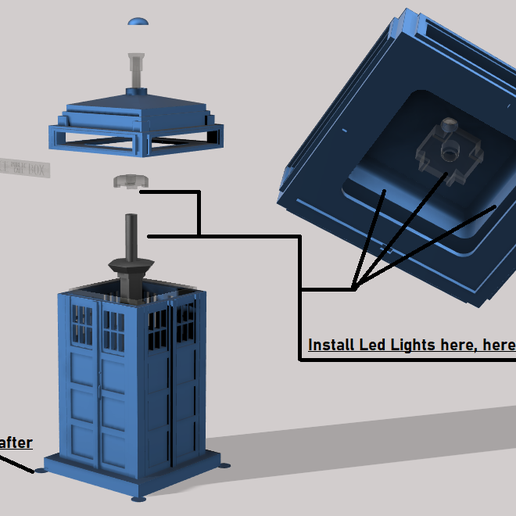 3D file Glowing Tardis Doctor Who Inspired 🩺 ・Design to download and 3D ...