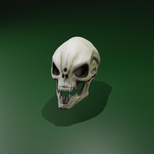 3D file Alien skull 👽 ・3D print design to download・Cults