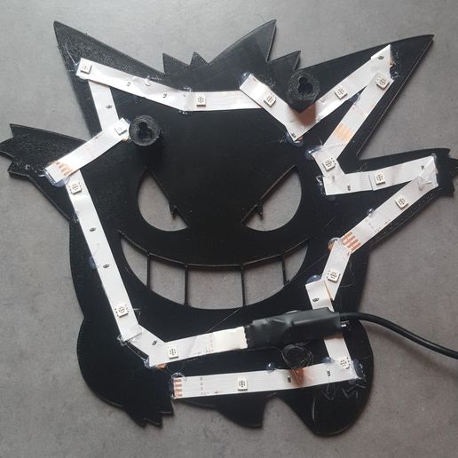 STL file gengar wall light 🐉 ・3D print model to download・Cults