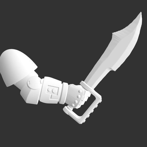 ⚔ warhammer 40k minotaur arm with spartan sword (kopis)・Free STL File ...