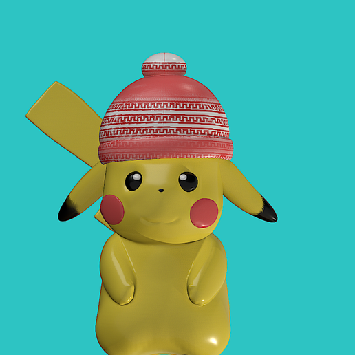 Free STL file Pikachu winter hat 🎩 ・Model to download and 3D print・Cults