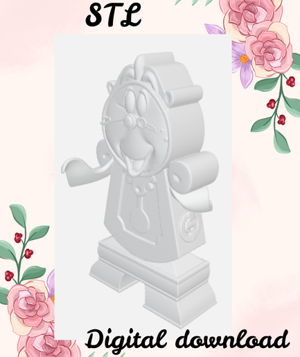 🕰️ Cogsworth clock Beauty and the beast character // party decor・ STL ...