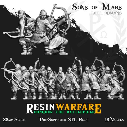 🎲 Late Roman Archers - Sons of Mars, Late Romans・ 3D File for 3D ...