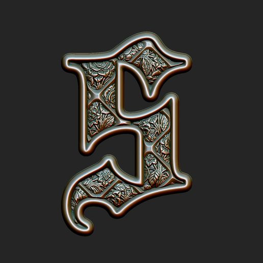 🔢 the gothic baroque rococo numbers design Bronze Relief Symbols・ 3D ...