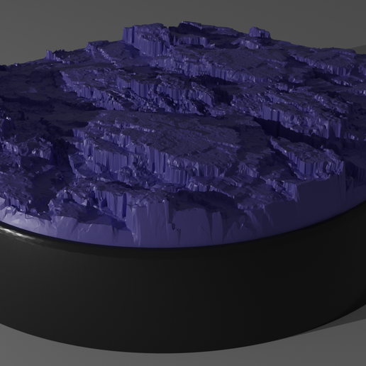 ⛰️ 10x 25mm + 32mm base with mountain ground (hollowed bottom)・ STL ...