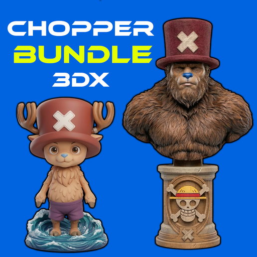 👤 Tony Tony Chopper Bust Bundle - Heavy Point & Clasic Version - High ...